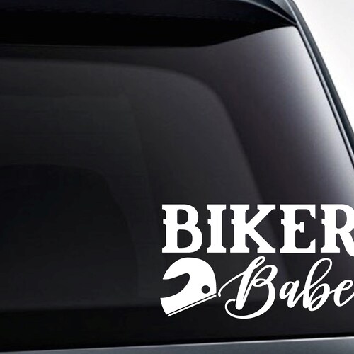 Women's Biker Skull Decal Sticker Girls Motorcycle - Etsy