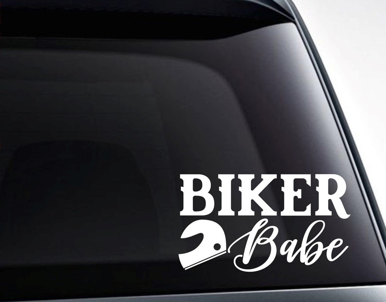 Biker Babe Motorcycle Girl Vinyl Decal Sticker - Etsy