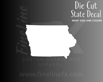 Iowa Vinyl Decal Sticker Home State IA Hawkeyes - Etsy