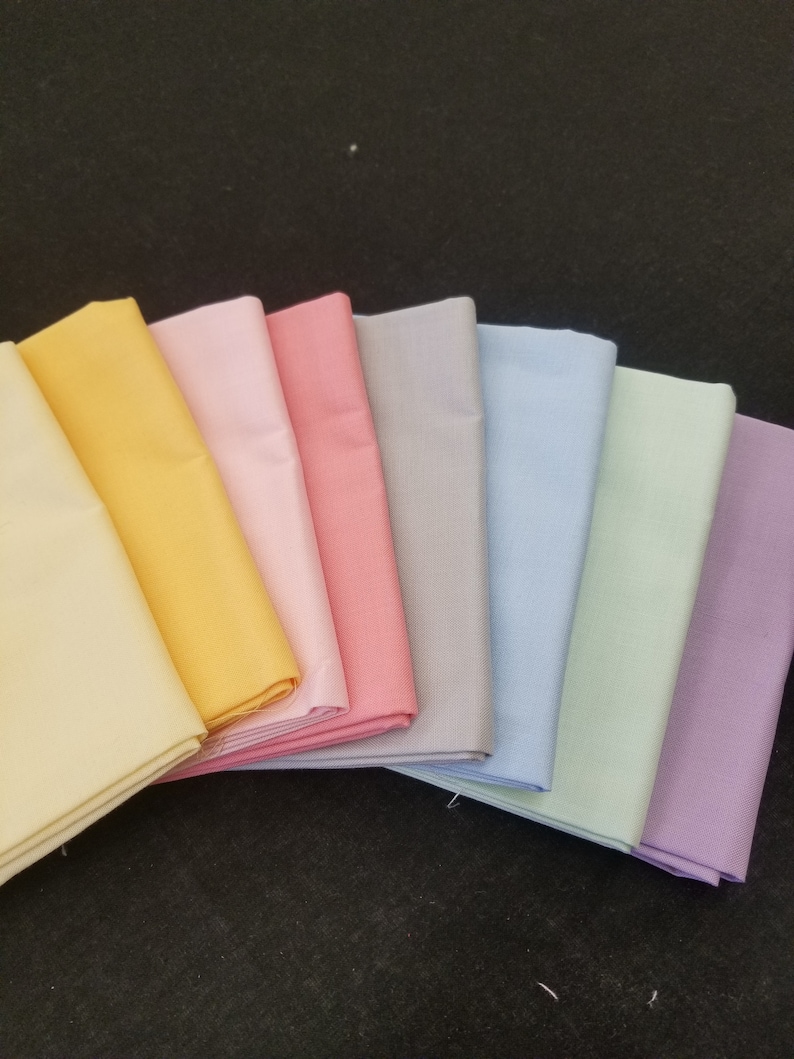 Pretty Pastel Fat Quarters Fabric Bundle of 8 Assorted Solid - Etsy
