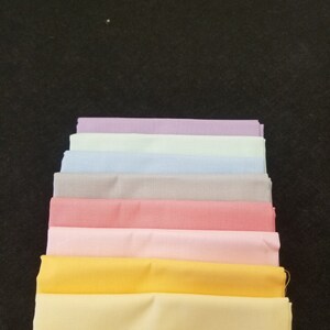 Pretty Pastel Fat Quarters Fabric Bundle of 8 Assorted Solid Cottons - Etsy
