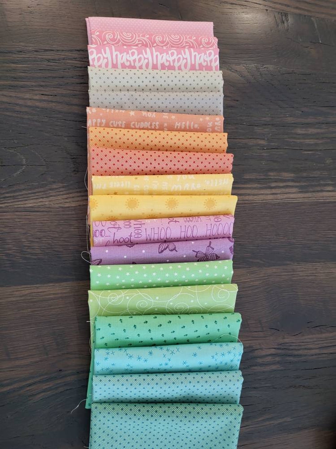 Pastel Fat Quarters Fabric Bundle: 18 Colorful Cotton Prints - Etsy