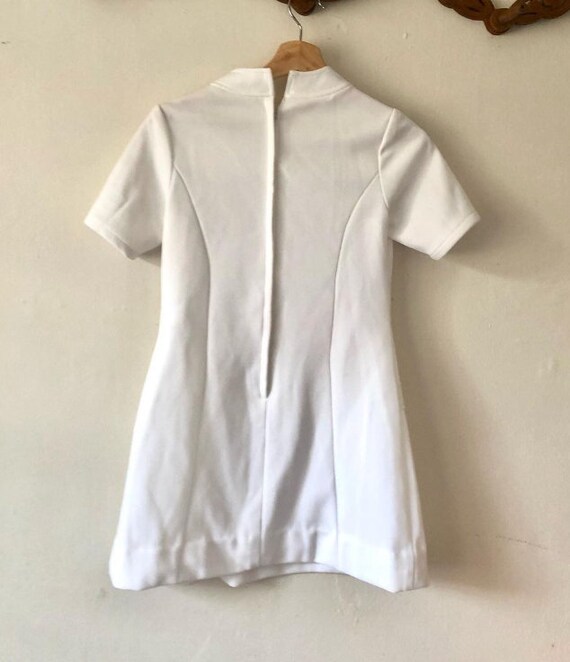 1960s MIni Mod White Dress - Gem