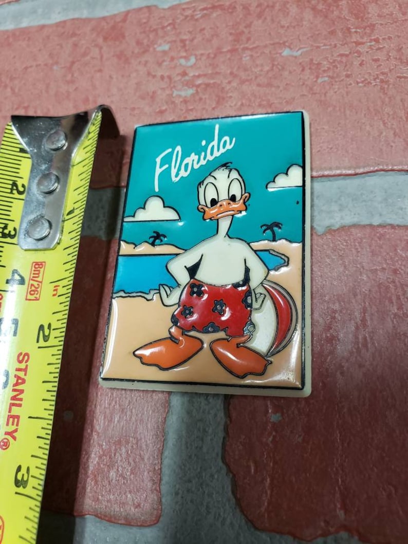Vintage Disney Magnet Donald Duck Florida Beach by Monogram - Etsy