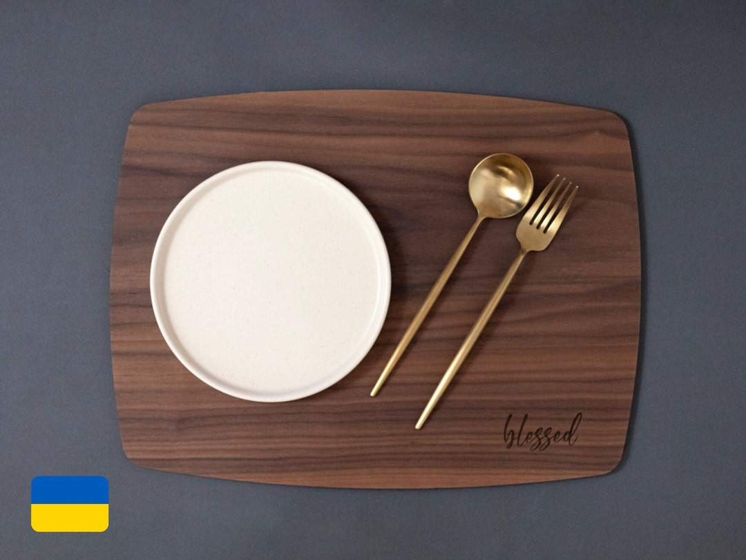 Wood Placemat Personalized, Table Mat, Farmhouse Charger Plates, Wood ...