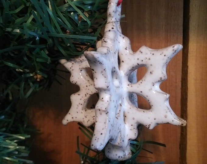 Handmade Ceramic 3D Snowflake Christmas Ornament - Etsy