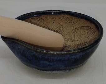 Ceramic Suribachi, Wheel Thrown Mortar and Wooden Pestle, Handmade Stoneware Pottery - Etsy