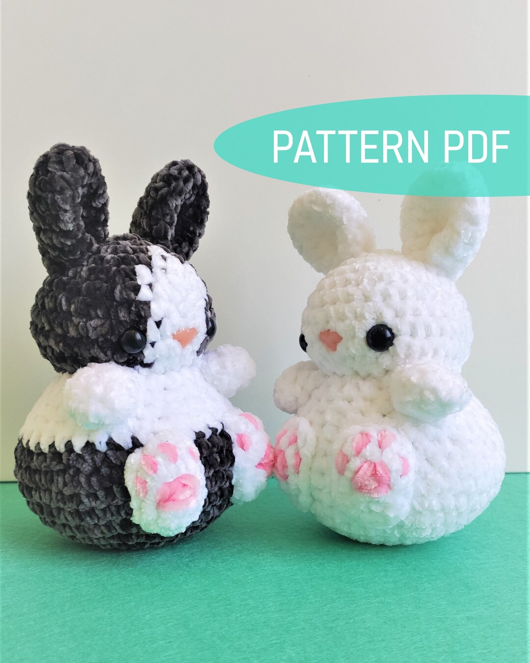 Sitting Bunny Plush Crochet PATTERN! Amigurumi Rabbit Plushie Toy - Etsy