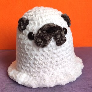 Halloween Ghost Pug Plush: Handmade Crochet | Stuffed Animal Pug Dog in ...