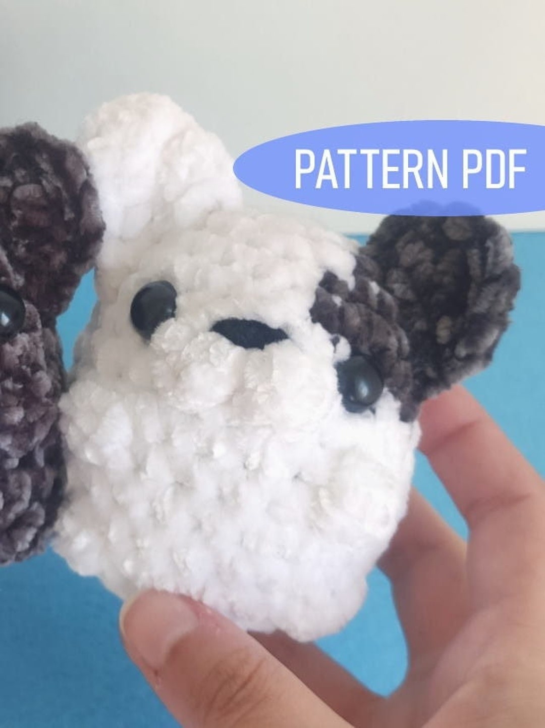 Frenchie Bulldog With Eye Patch Plush+ Keychain Crochet PATTERN ...