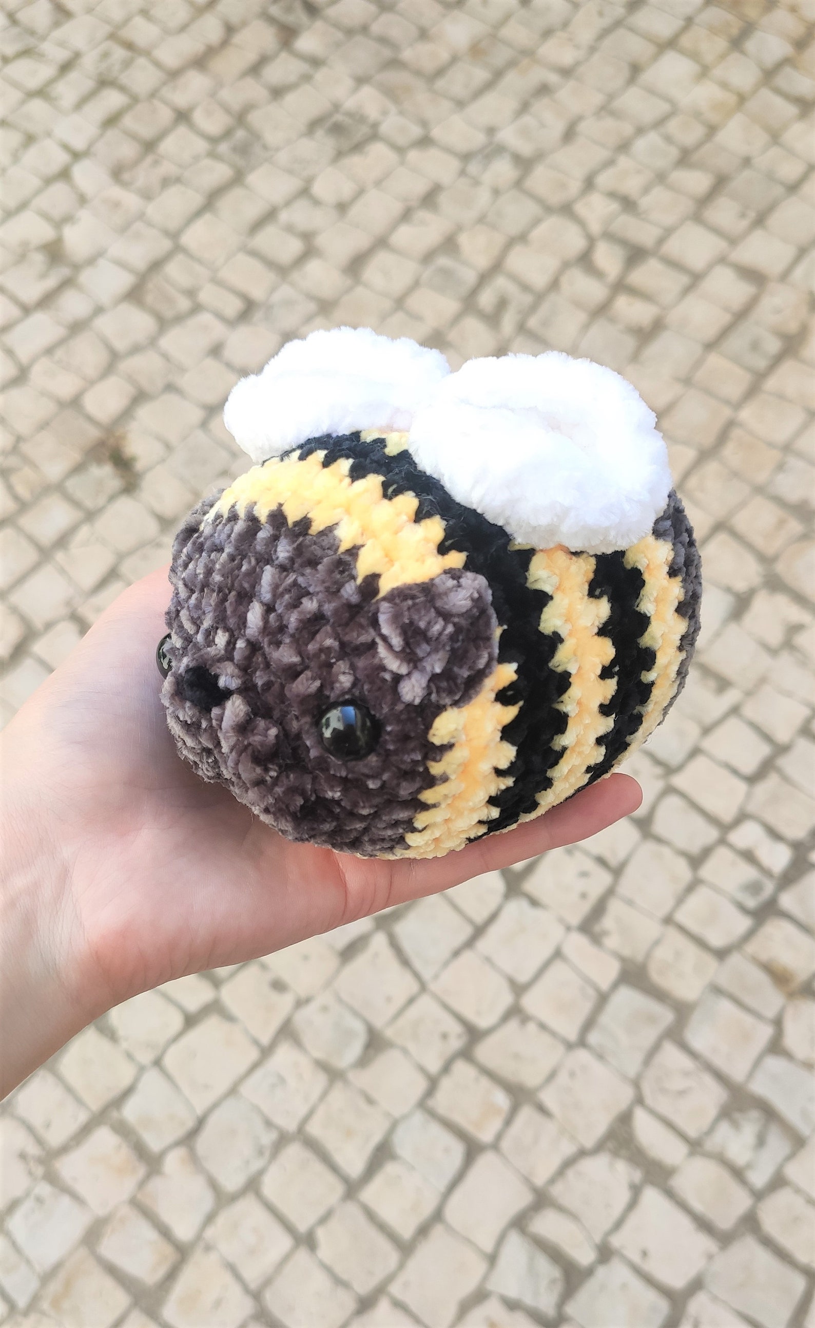 Bee Pug Plush: Handmade Crochet Stuffed Animal Pug Dog in a - Etsy