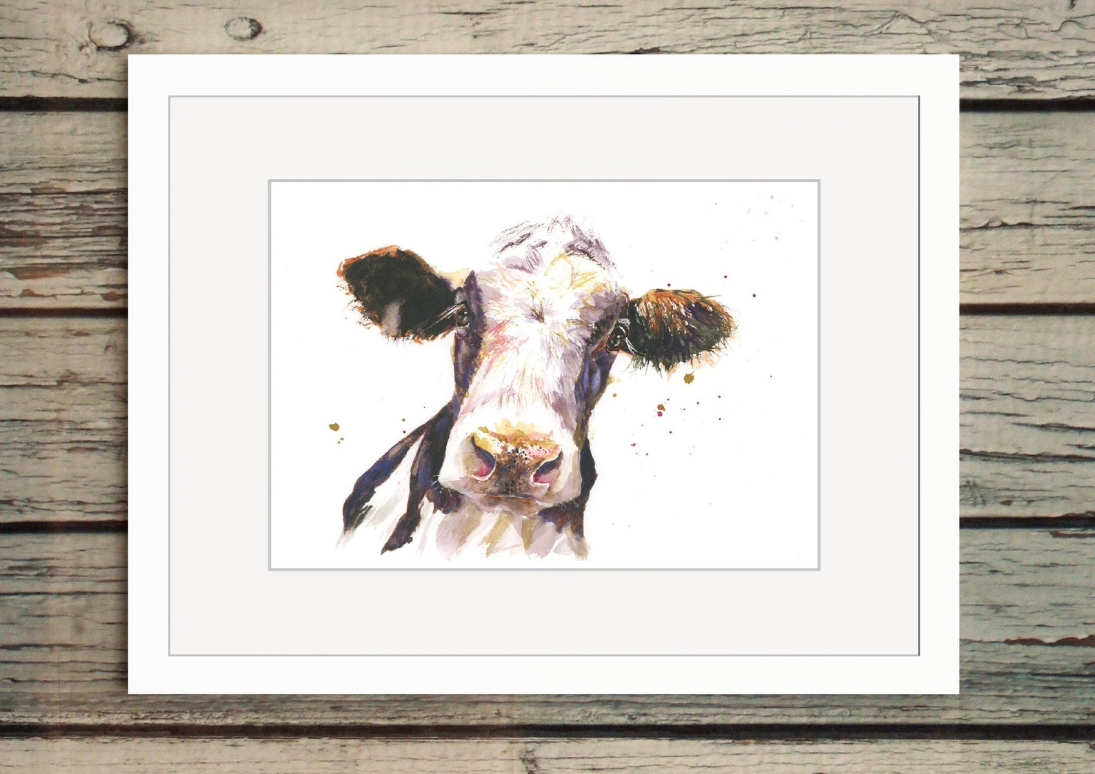 Dairy Cow PRINT Watercolour - Etsy