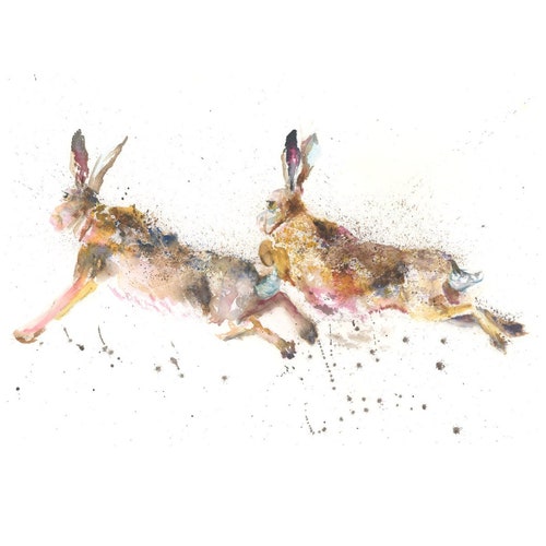 Hare Print Watercolour Hare Wall Art Rabbit Art Print Hare - Etsy UK