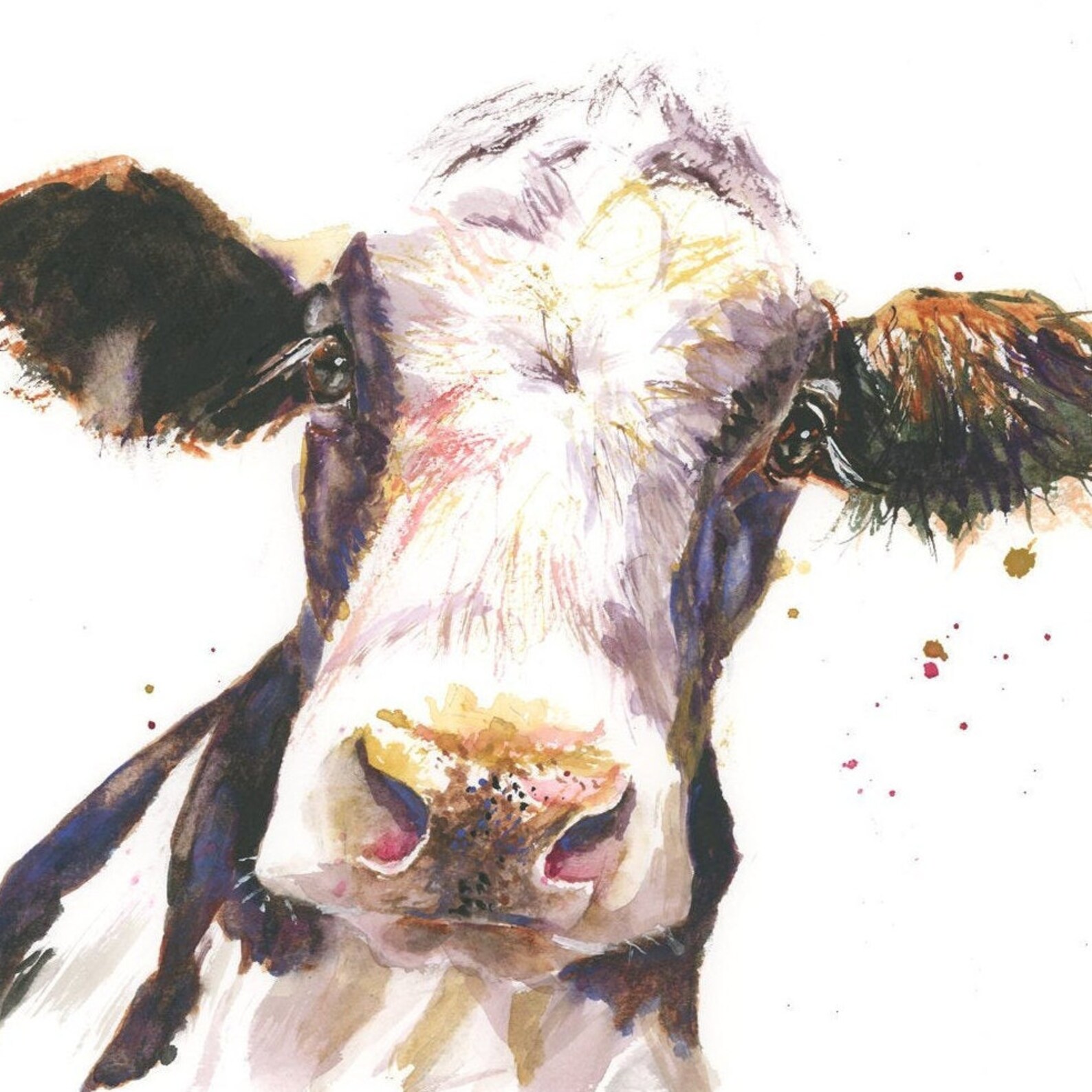 Dairy Cow PRINT Watercolour - Etsy