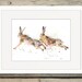 Running Hare Print Watercolour - Etsy UK