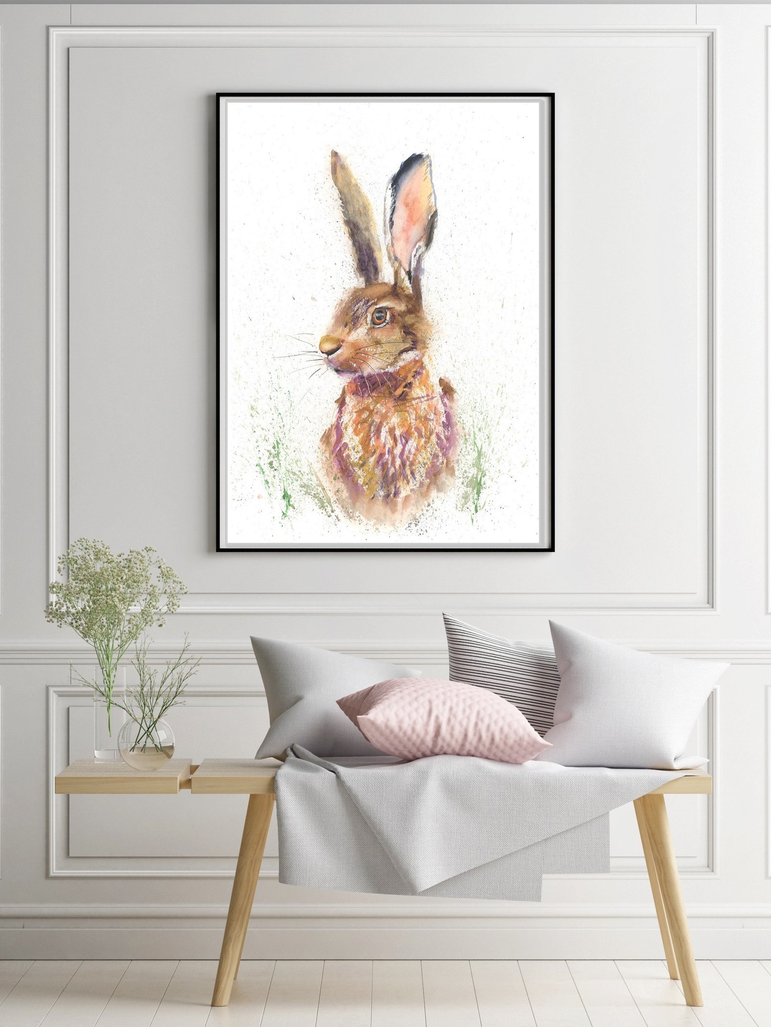 Harry Hare Print Watercolour - Etsy UK
