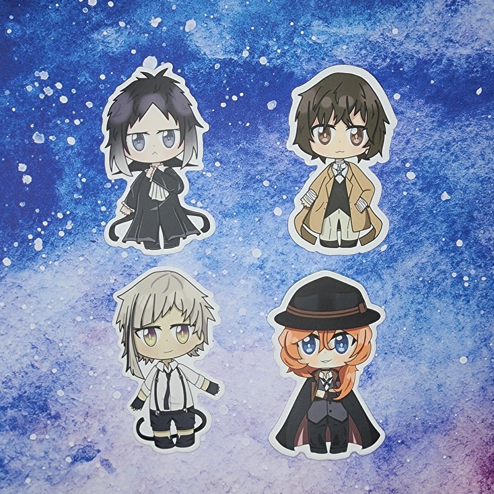 BSD Chibi Stickers | Atsushi | Akutagawa | Chuuya | Dazai - Etsy