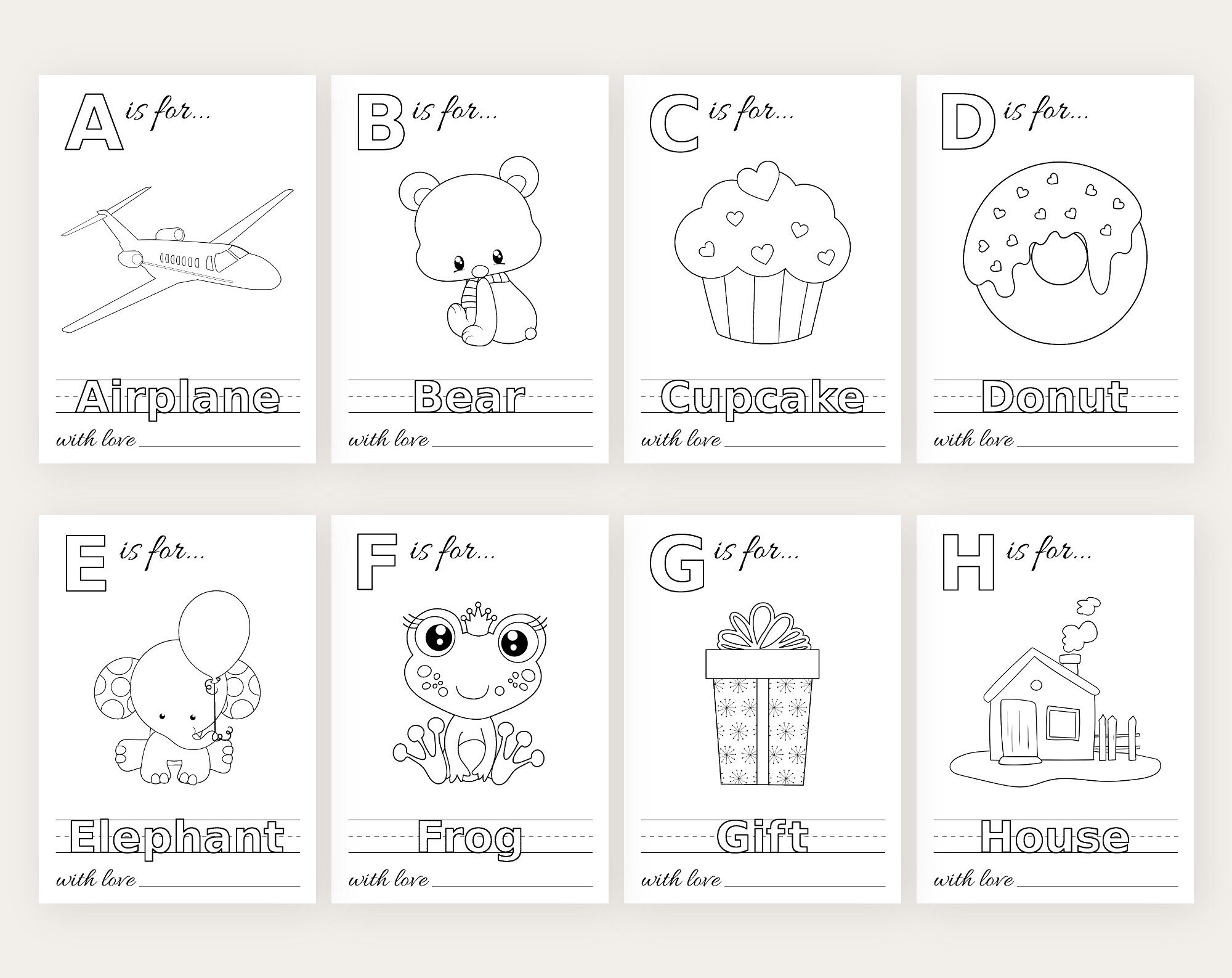 Baby's First ABC Book Baby Shower Alphabet Book Baby - Etsy