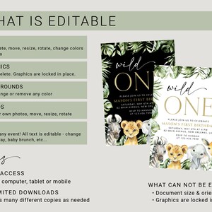 Jungle Animals Favor Tags, Gift Tags, Wild One, Safari Animals, Palm ...