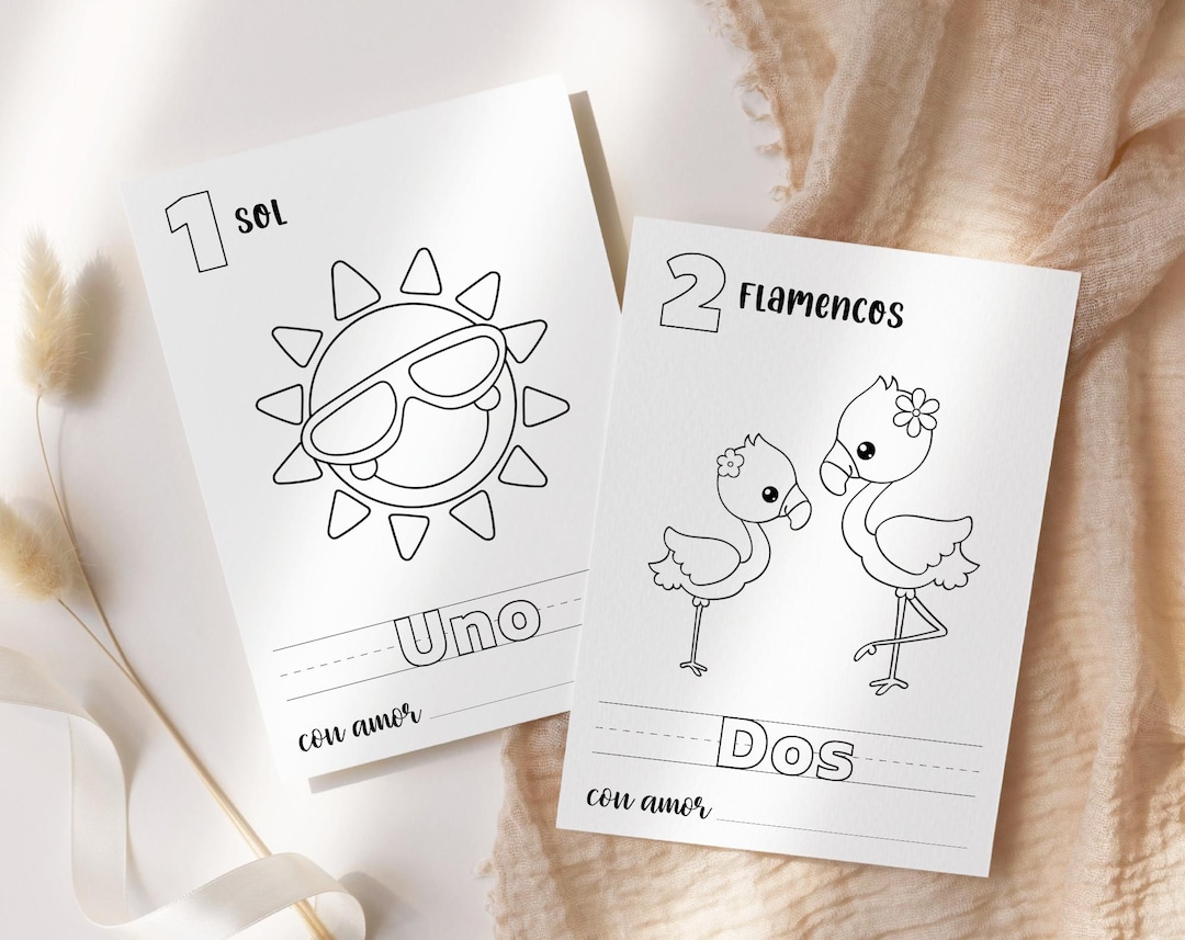 Baby's First 123 Book in Spanish, Baby Shower Spanish Numbers Book ...