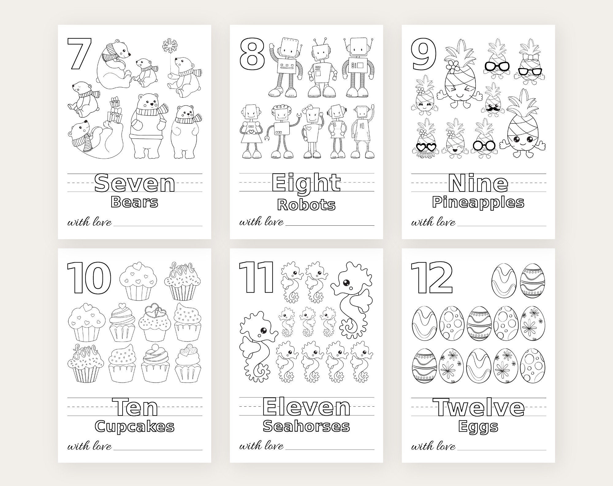 Baby's First 123 Book Baby Shower Numbers Book Baby - Etsy