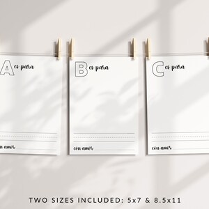 Blank Alphabet Book, Baby's First ABC Book in Spanish, Baby Shower ...