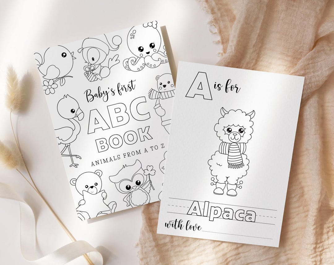 Baby's First ABC Book, Animal ABC Coloring Book, Animal Alphabet ...