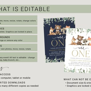 Forest Animals First Birthday Time Capsule, Wild One, Woodland Animals ...