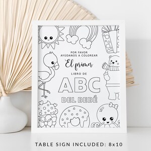 Blank Alphabet Book, Baby's First ABC Book in Spanish, Baby Shower ...