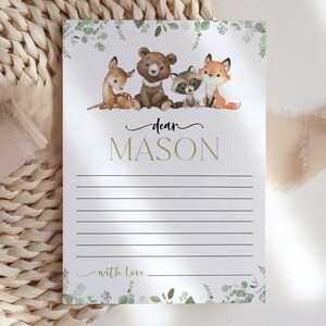 Forest Animals First Birthday Time Capsule, Wild One, Woodland Animals ...