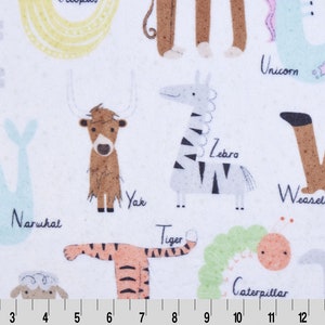 ABC ALPHABET ANIMAL Minky - Easy as A B C Shannon Cuddle Minky Alphabet ...