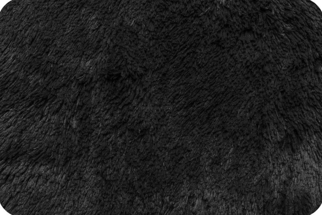 BLACK SHAGGY MINKY - Shannon Luxe Cuddle Minky Black Shaggy - Shaggy ...