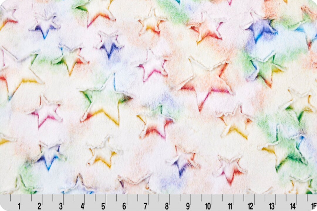 Luxe PRISM STARS VIBRANT Minky - Rainbow Star Minky - Shannon Cuddle ...