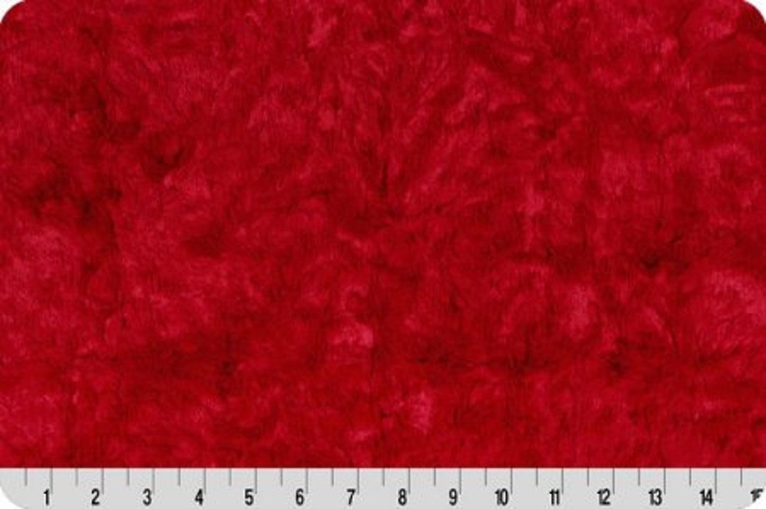 Scarlet Red Marble Minky Fabric - Shannon Luxe Cuddle Minky Scarlet ...