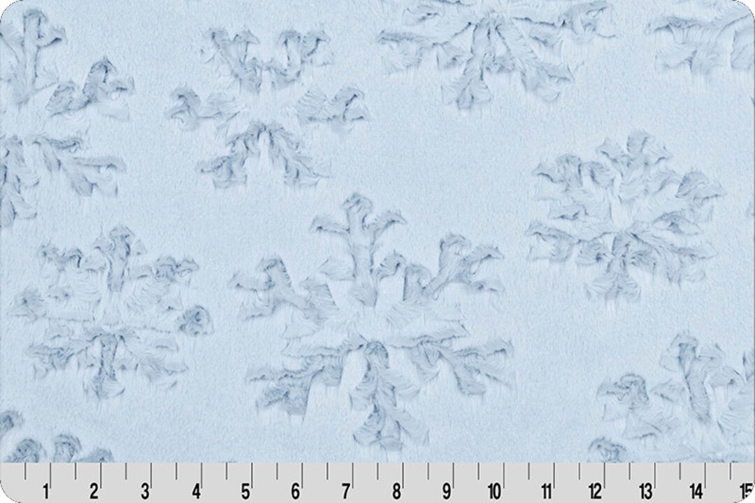 SNOWFLAKE POWDER BLUE Minky - Powder Snowflake Shannon Luxe Cuddle ...
