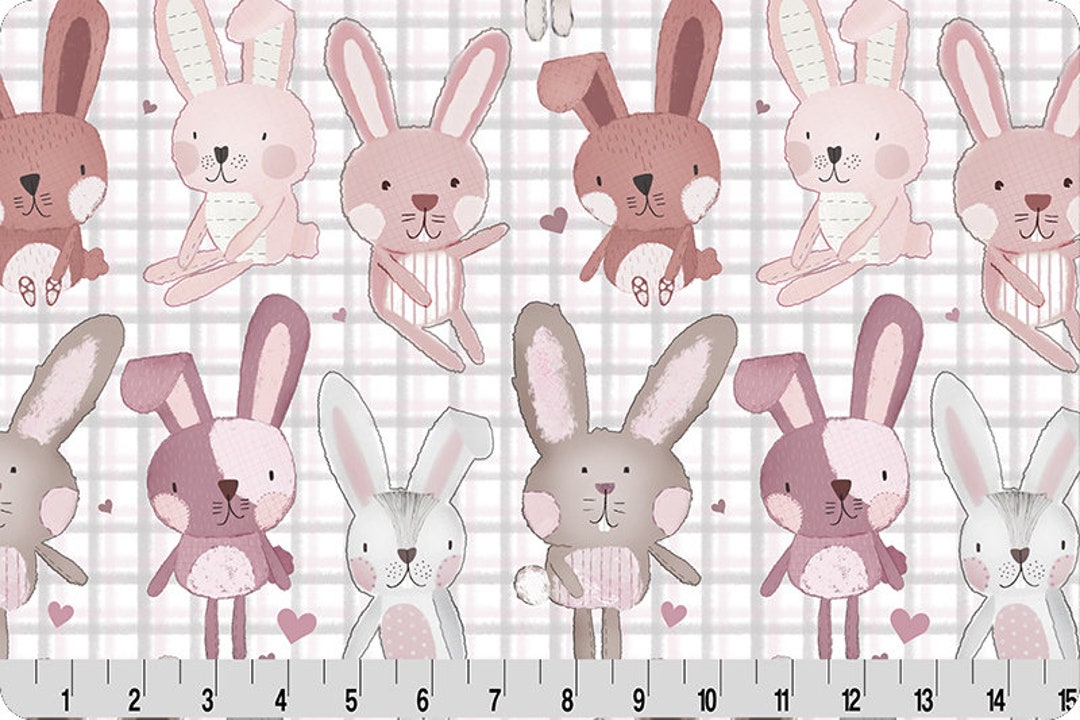 WABBIT HEART MINKY - Shannon Cuddle Minky Rabbit Heart Minky Cedarwood ...