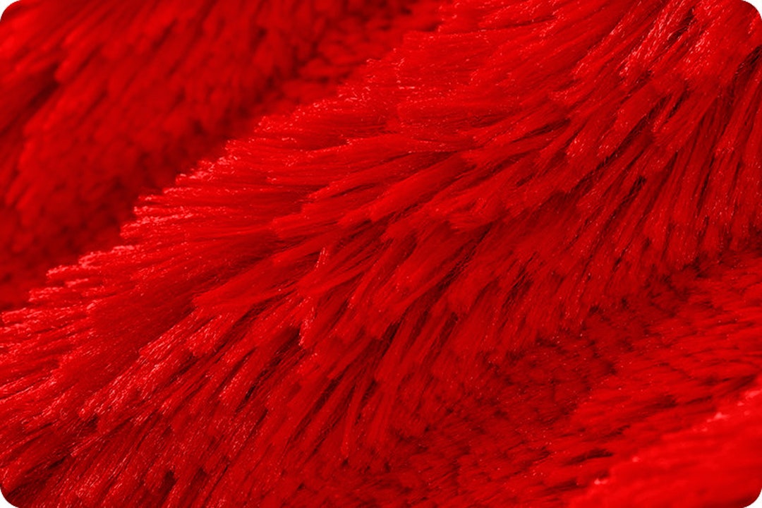 SCARLET SHAGGY MINKY - Shannon Luxe Cuddle Minky Scarlet Shaggy ...