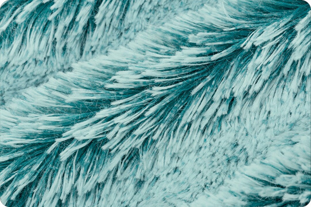 FROSTED SHAGGY Aqua Mallard Minky - Shannon Luxe Cuddle Frosted Shaggy ...