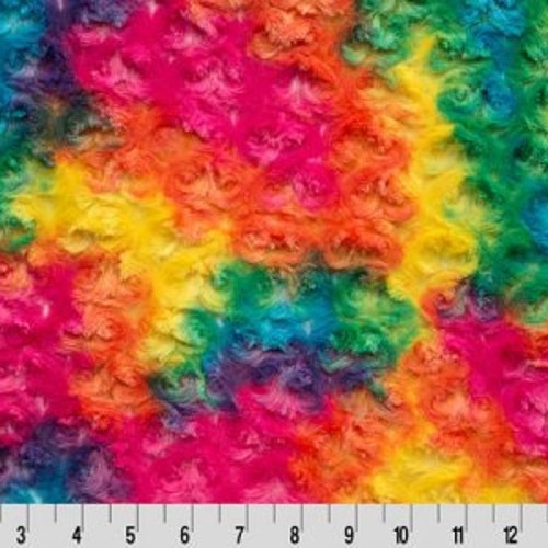 Rainbow Rose Minky Fabric Vibrant Shannon Luxe Cuddle Minky - Etsy