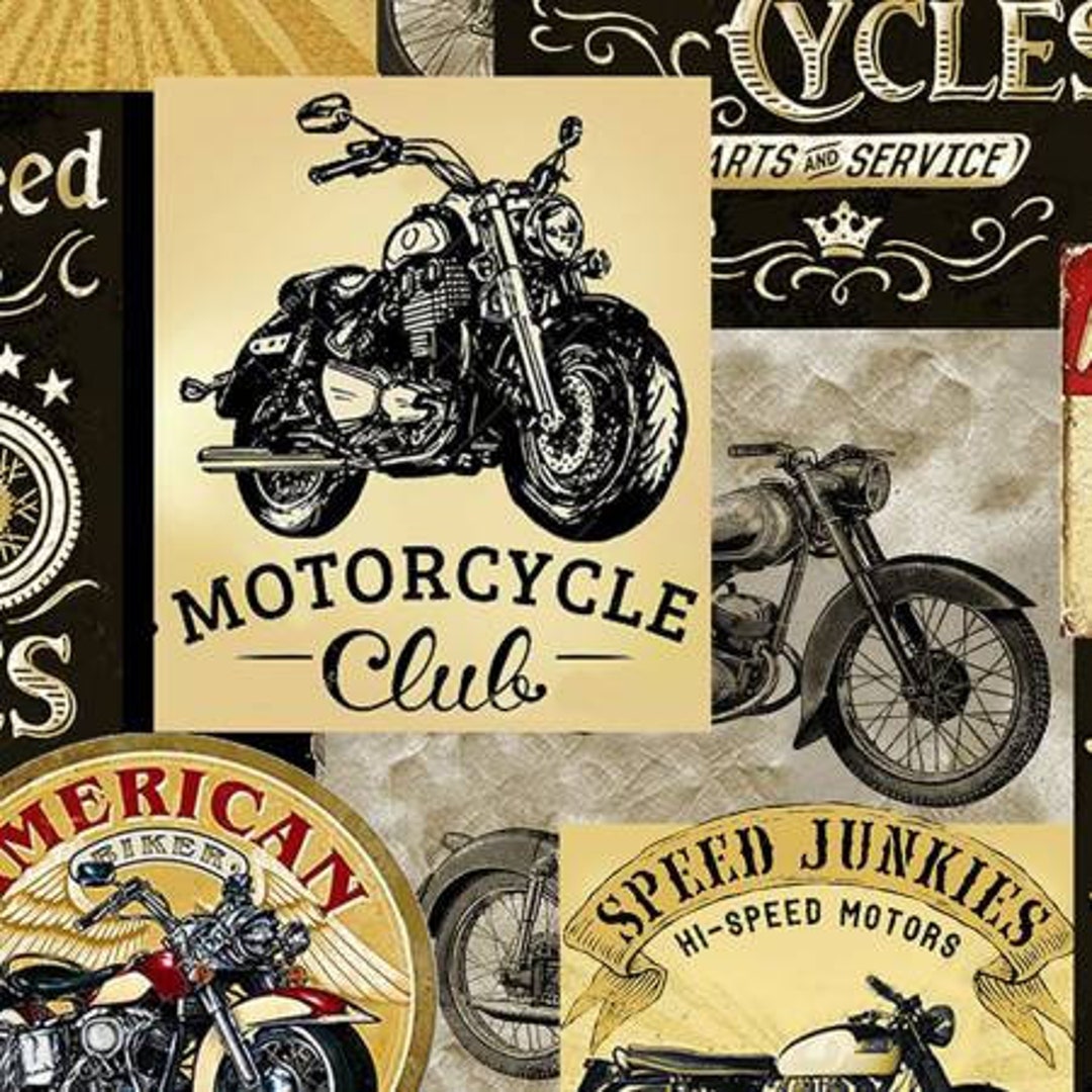 MOTORCYCLE MINKY Black Tan - Minky Motorcycles TT Minky Motorcycles ...