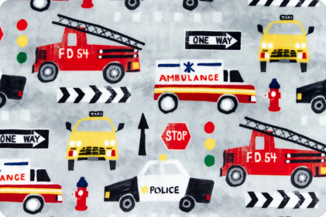 FIRST RESPONDERS MINKY Fabric - 1st Responders Shannon Minky ...