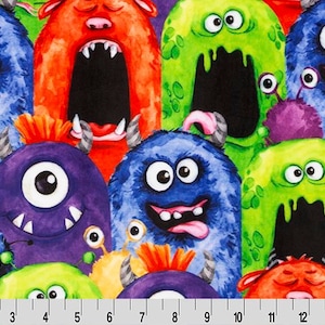 MONSTERS MINKY - Shannon Cuddle Minky Monster Minky Silly Monsters ...