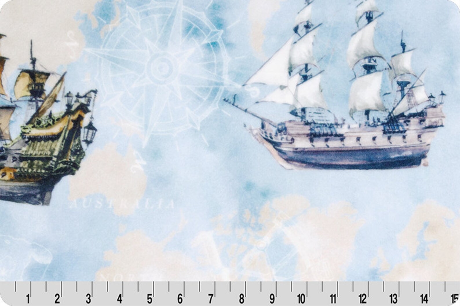 AHOY SAILING SHIPS Minky Fabric Ahoy Shannon Cuddle Minky - Etsy