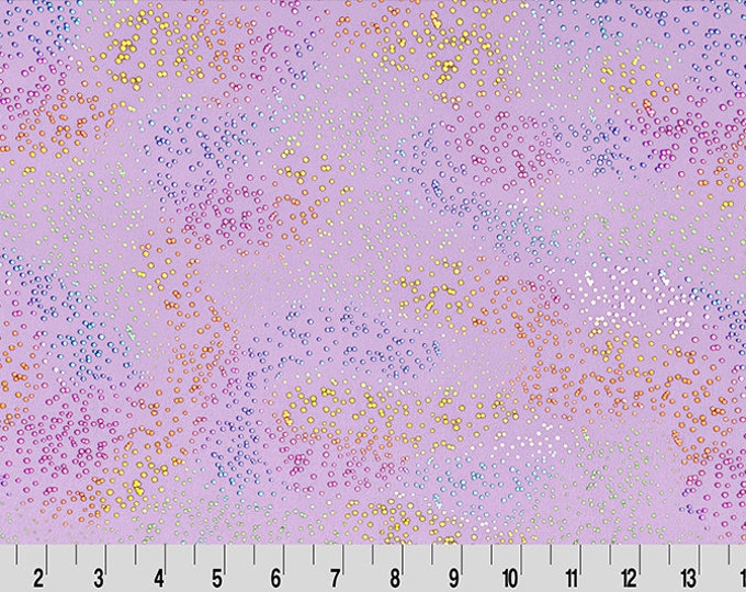 SPARKLE GLITTER Minky BELLFLOWER Multi Purple Glitter Minky Shannon ...