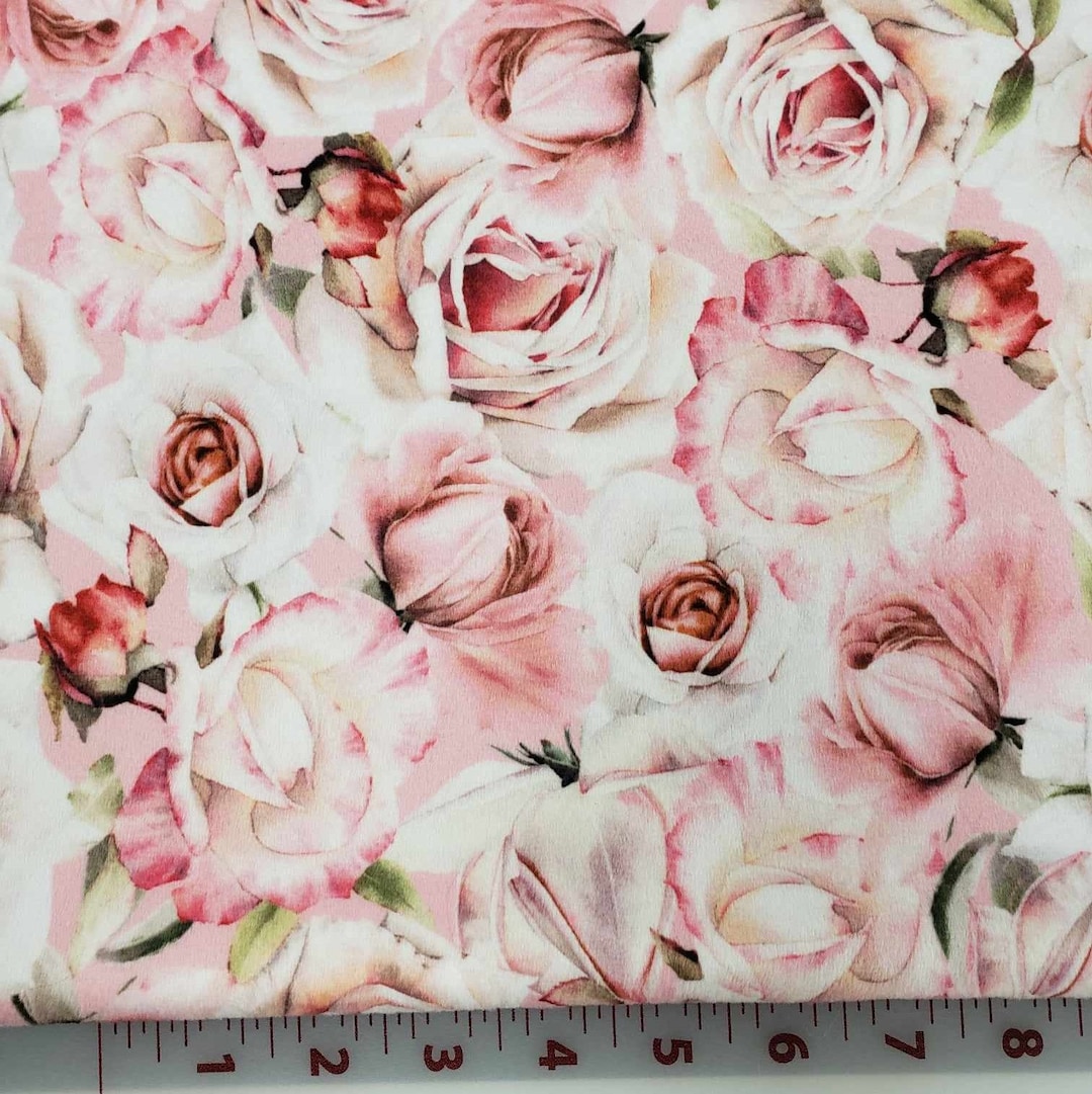 PERFECT PINK ROSES Minky - Michael Miller Perfect Pink Rose Minky ...