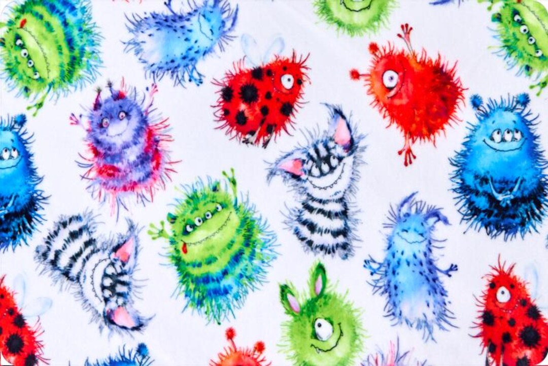 MONSTER BASH MINKY Multi - Shannon Cuddle Monster Minky Little Monsters ...