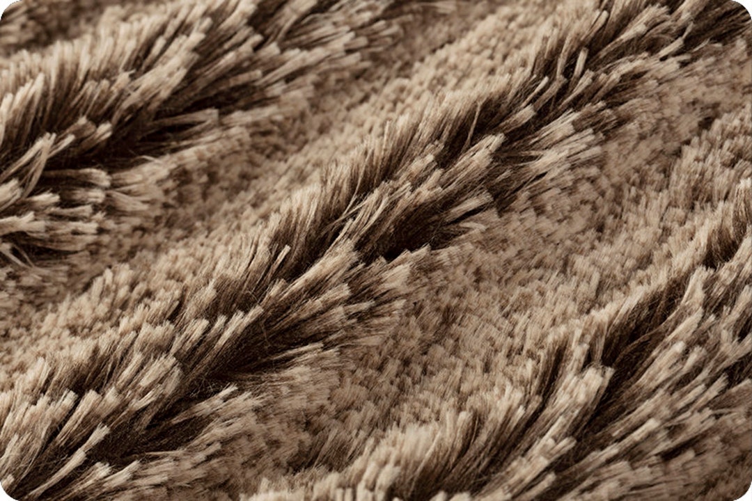 FROSTED SHAGGY Brown/beige Minky - Shannon Luxe Cuddle Frosted Shaggy ...