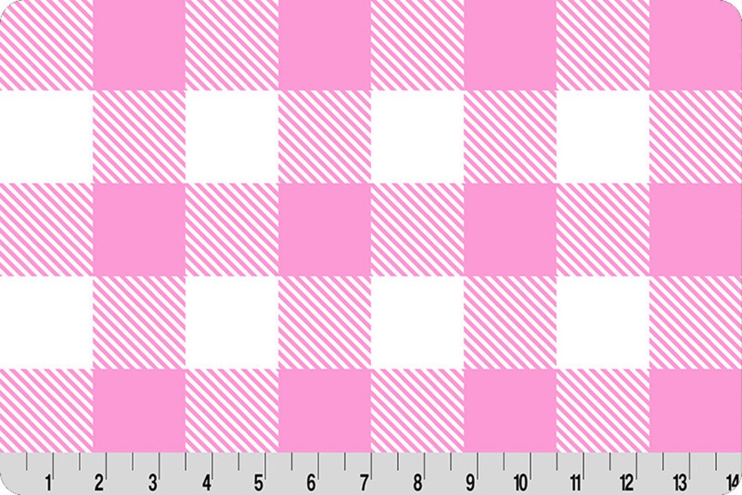 BUFFALO CHECK BUBBLEGUM Pink - Shannon Cuddle Minky Pink White Buffalo ...