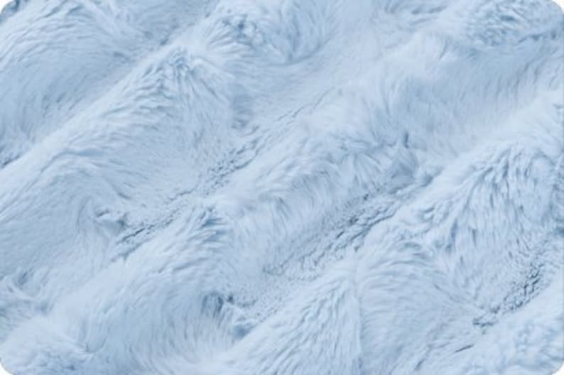 Baby Blue Hide Luxe Minky Fabric Shannon Luxe Cuddle Minky - Etsy