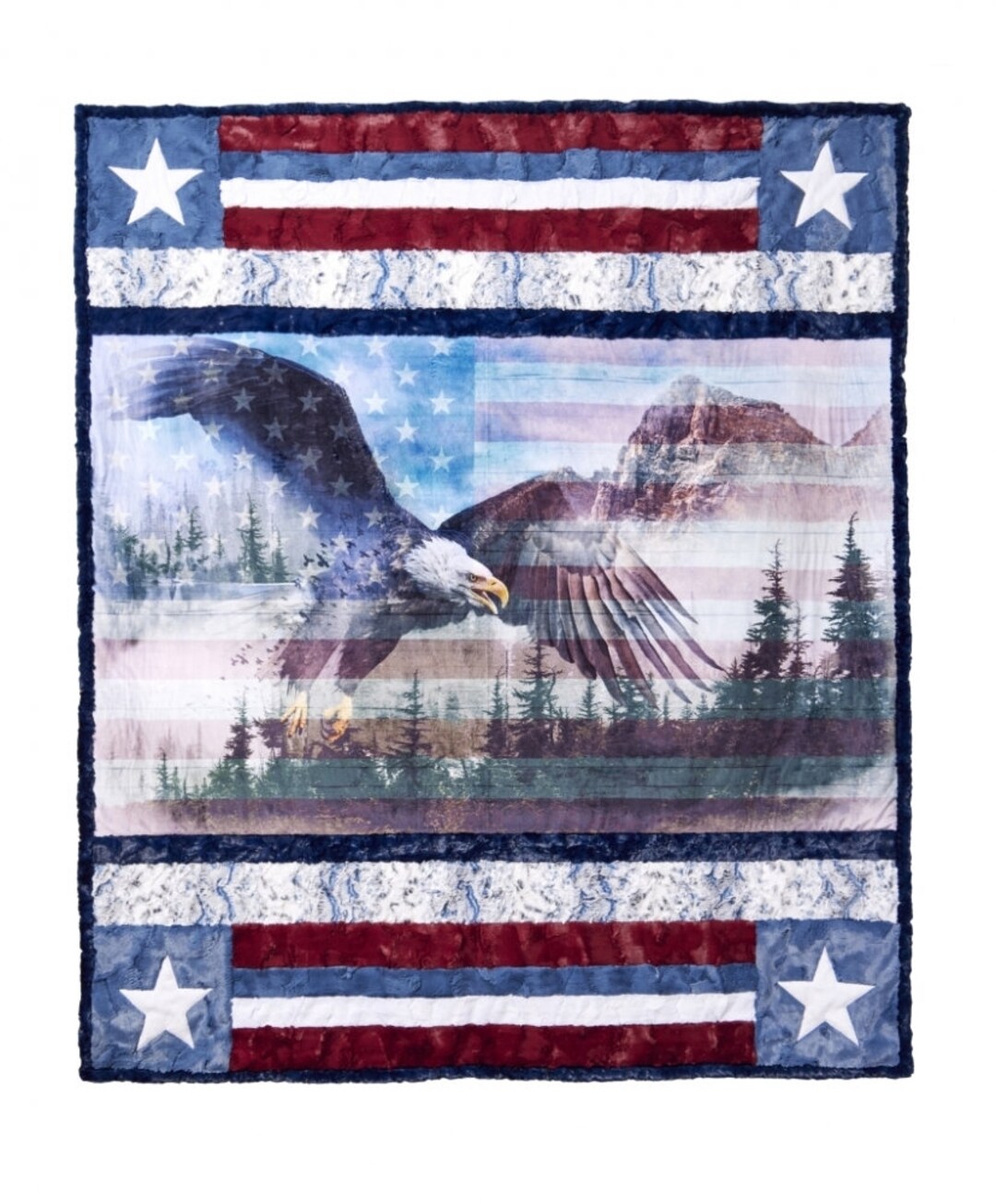 Patriotic Minky Kit - Home of the Brave Blanket Kit - Shannon ...